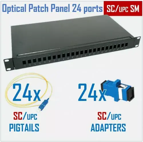 Optical Patch Panel FO-PP-24xSC/U-SM-S 19" 24-port | AiO.lv