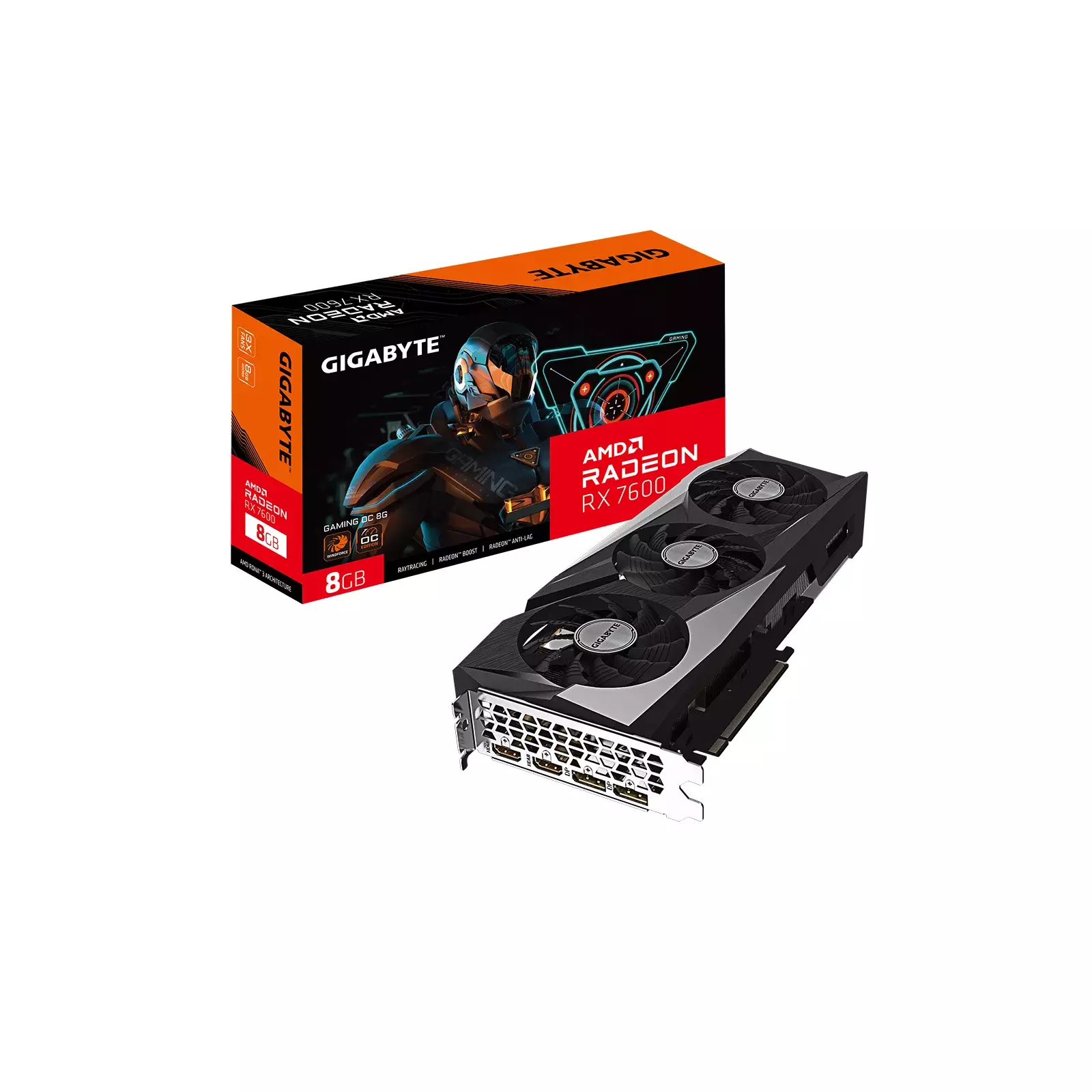 Videokarte GIGABYTE GAMING Radeon RX 7600 OC 8G | AiO.lv