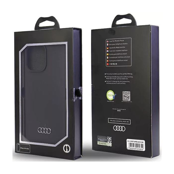 Silicone Case Audi iPhone 14 AU-LSRIP14PM-Q3/D1-BK | AiO.lv