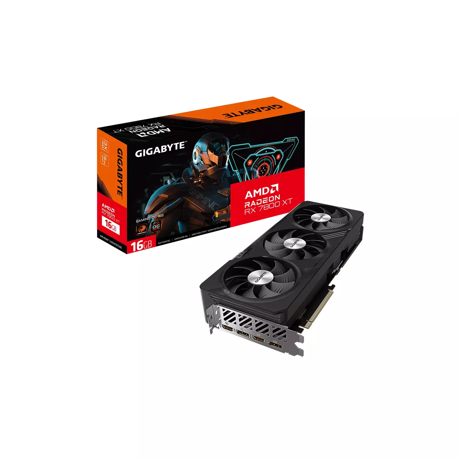 Gigabyte GAMING Radeon RX 7800 XT OC GV-R78XTGAMING OC-16GD | AiO.lv