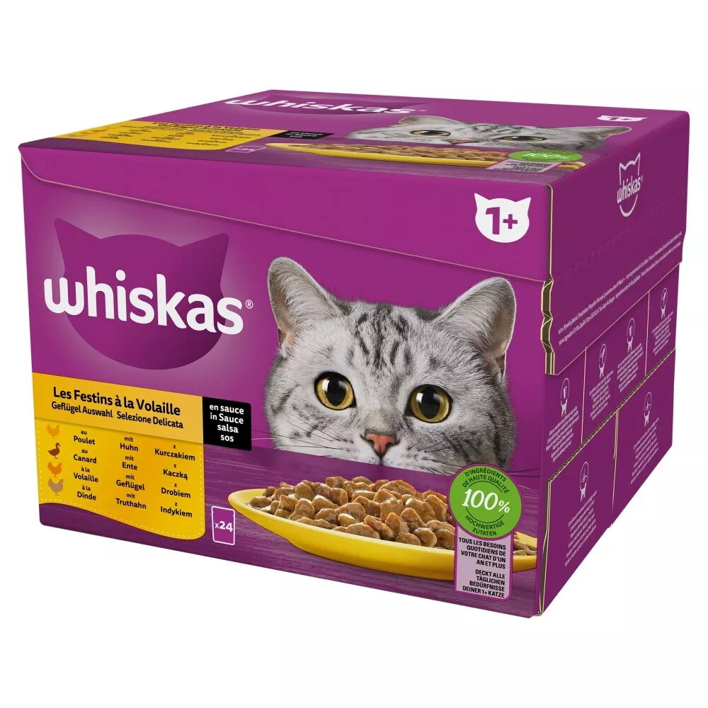 Wet Cat Food WHISKAS Poultry | AiO.lv