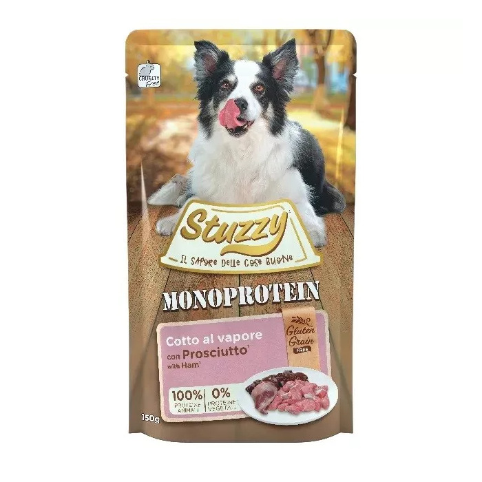 Wet dog food Agras Pet Foods Stuzzy Monoprotein Ham 150 g | AiO.lv