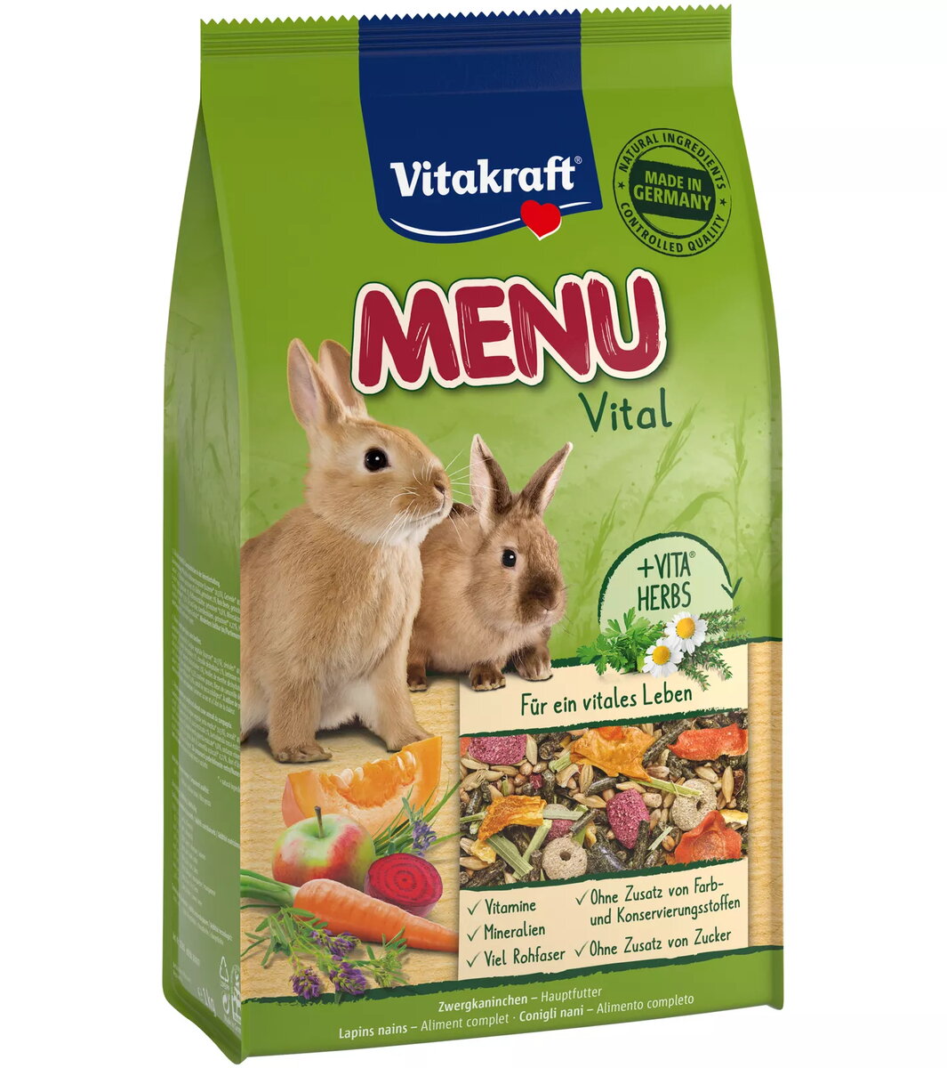 Vitakraft 25542 dwarf rabbit dry food 3 kg | AiO.lv