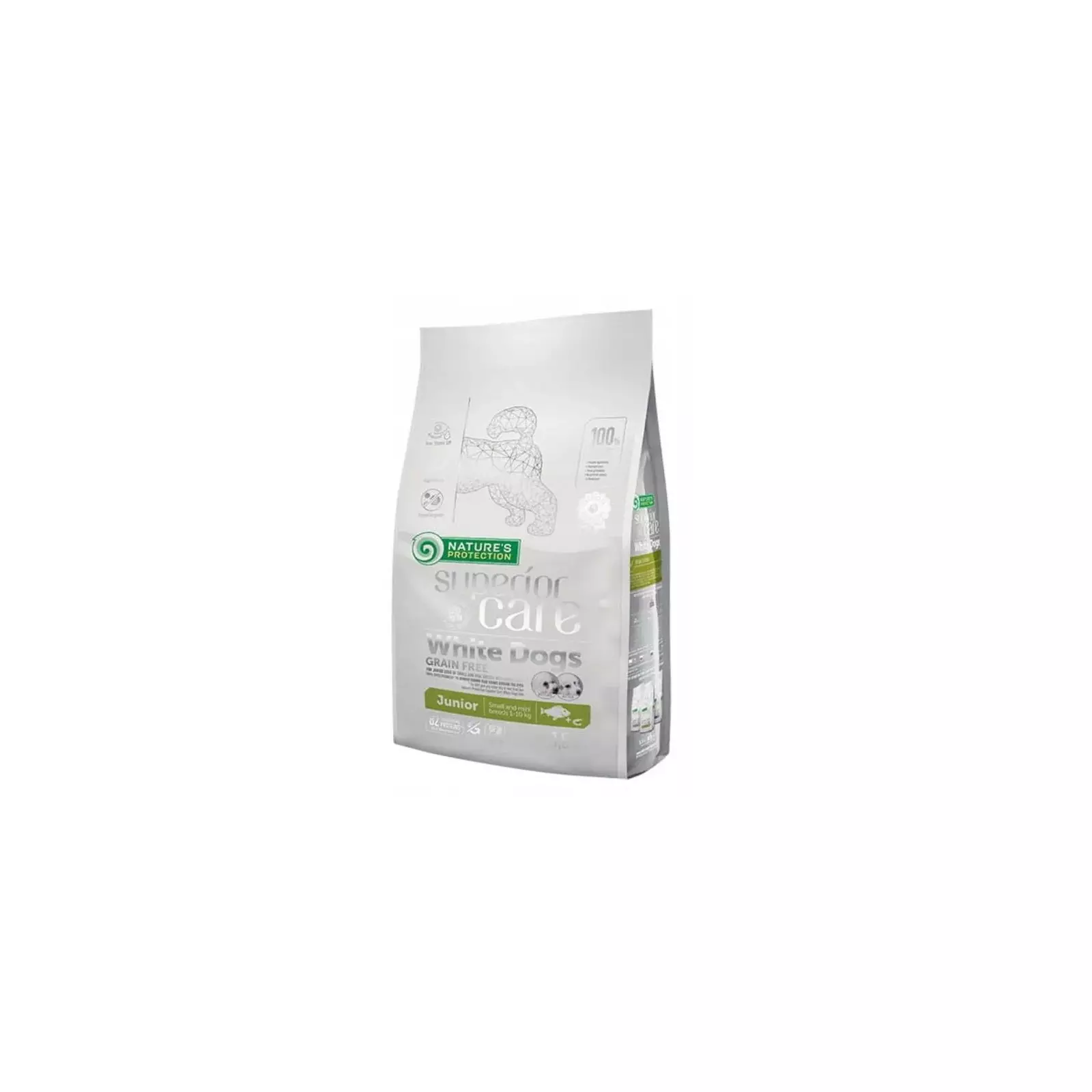 nature’s protection Superior Care White Dogs Junior Small 1.5 kg | AiO.lv