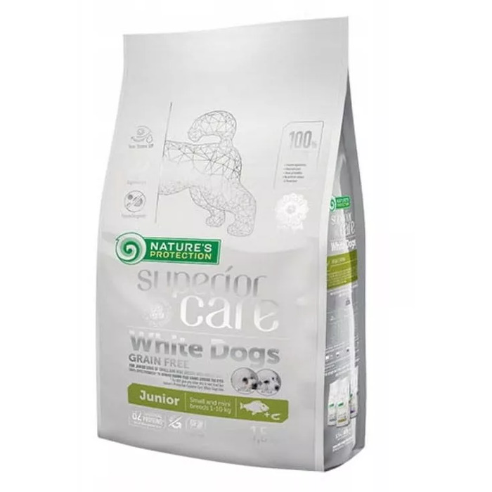 nature’s protection Superior Care White Dogs Junior Small 1.5 kg | AiO.lv