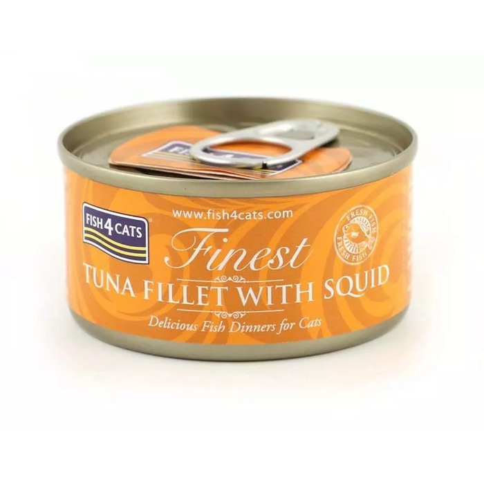 FISH4DOGS Tuna fillet with squid 70 g wet cat food | AiO.lv