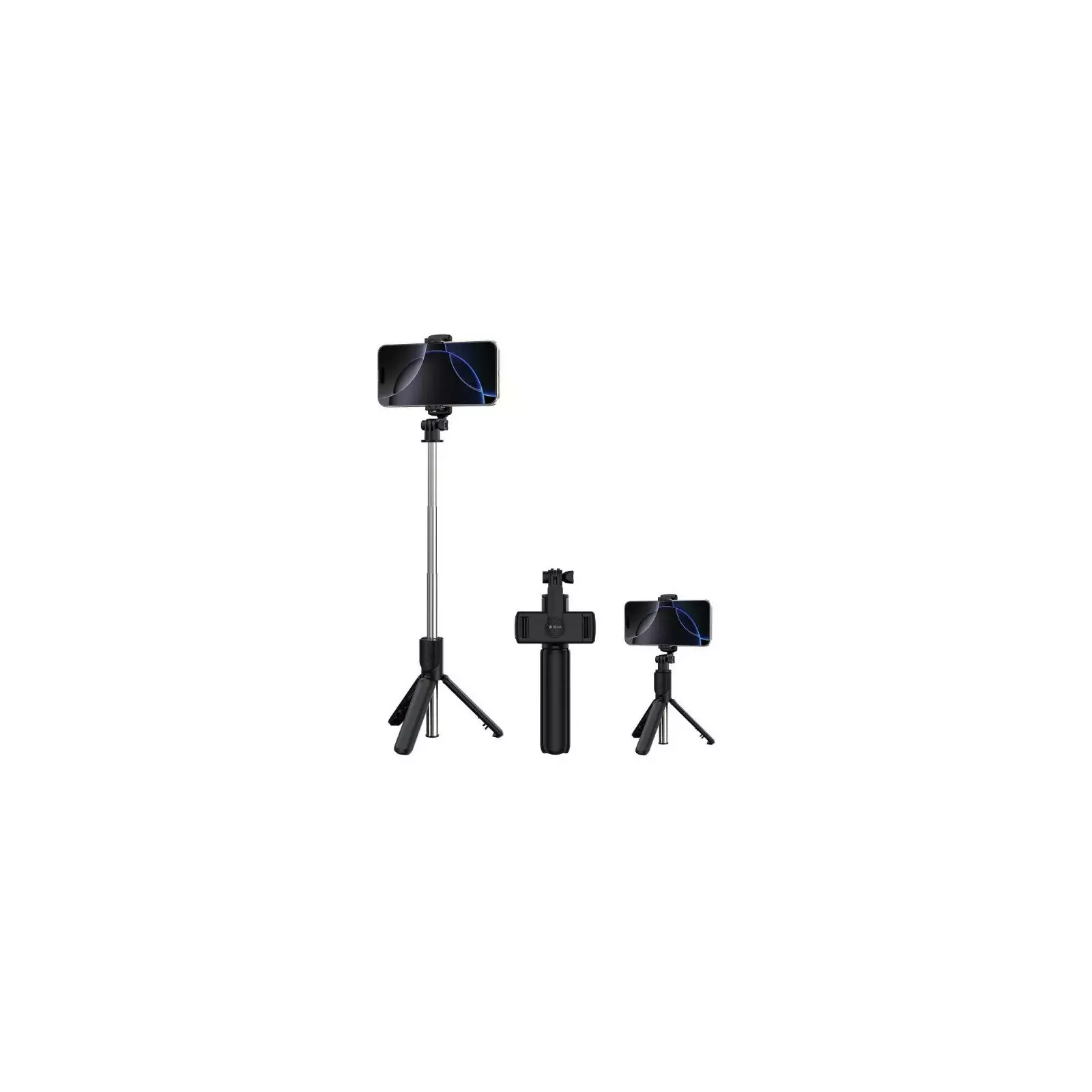 Devia ES083 Selfie Stick Tripod Black | AiO.lv