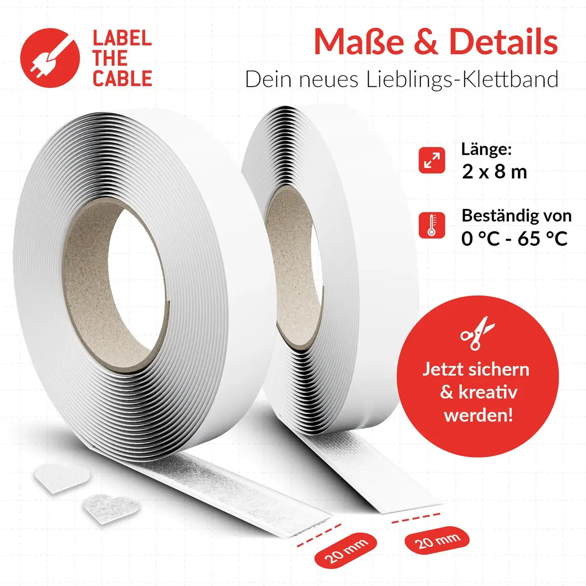Cable tie tape Label the Cable Easy Tape Strap LTC 1520-8-20 | AiO.lv