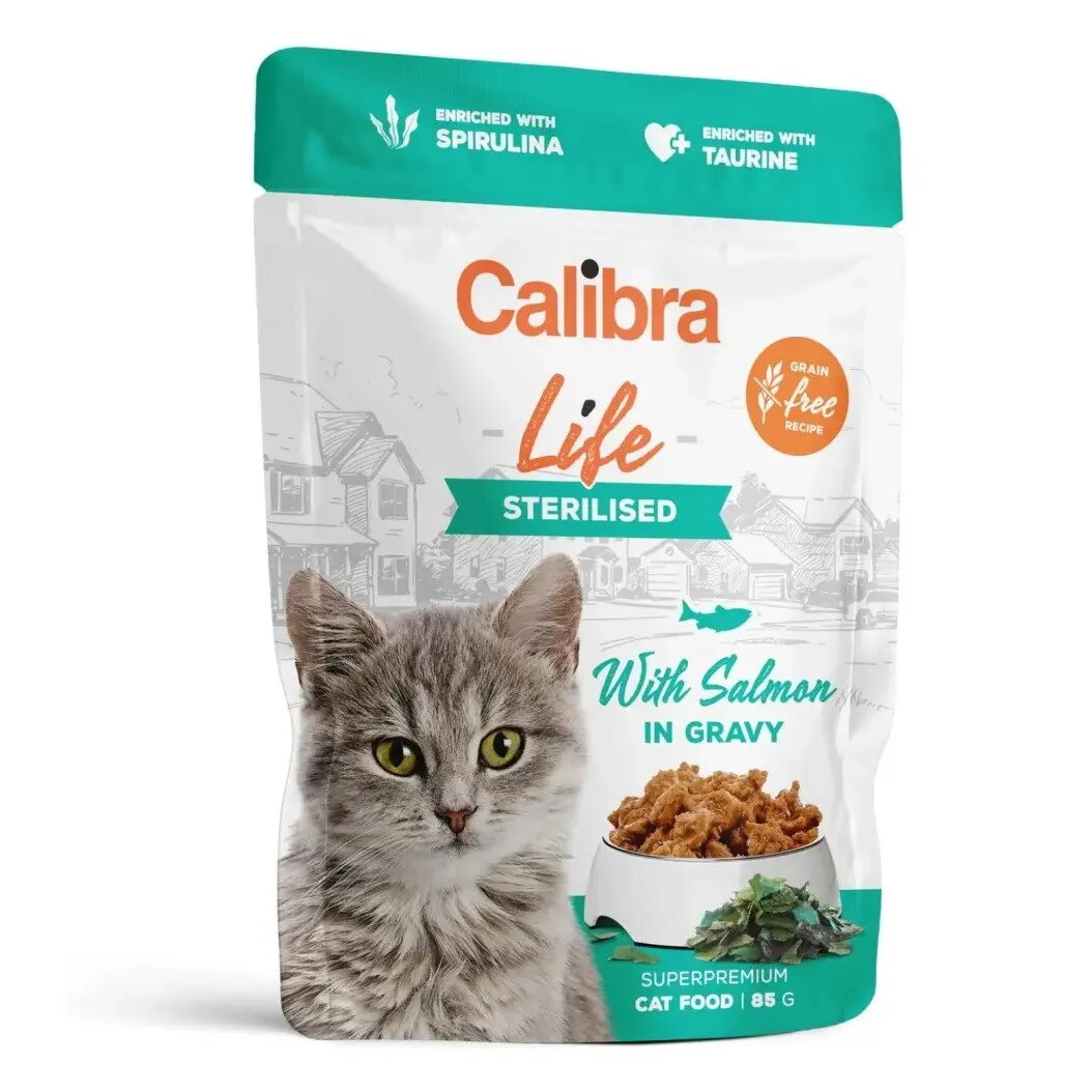 Calibra Cat Life Sterilised Lasis pāksts 85 g | AiO.lv
