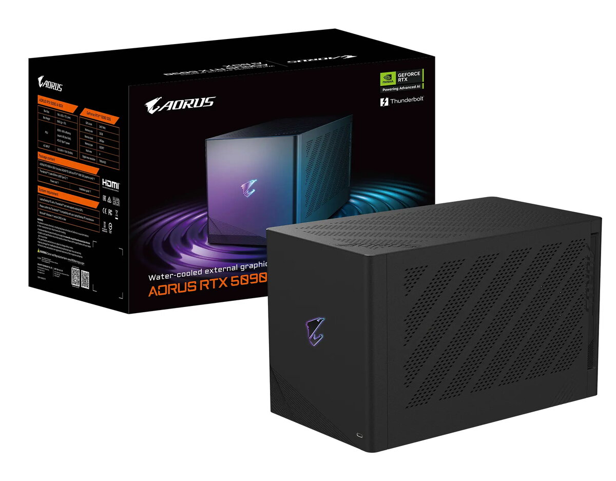 Videokarte GIGABYTE AORUS RTX 5090 AI BOX | AiO.lv