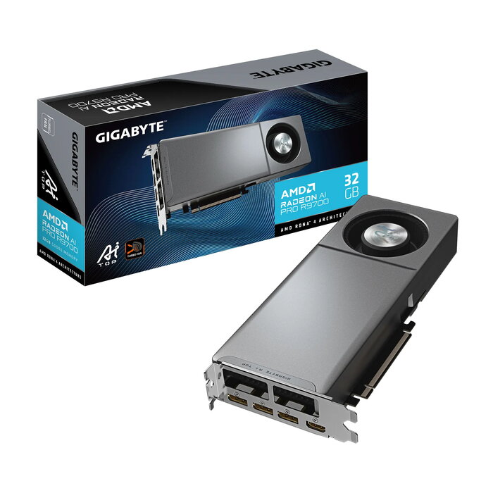 Graphics card GIGABYTE Radeon AI PRO R9700 AI TOP 32G | AiO.lv