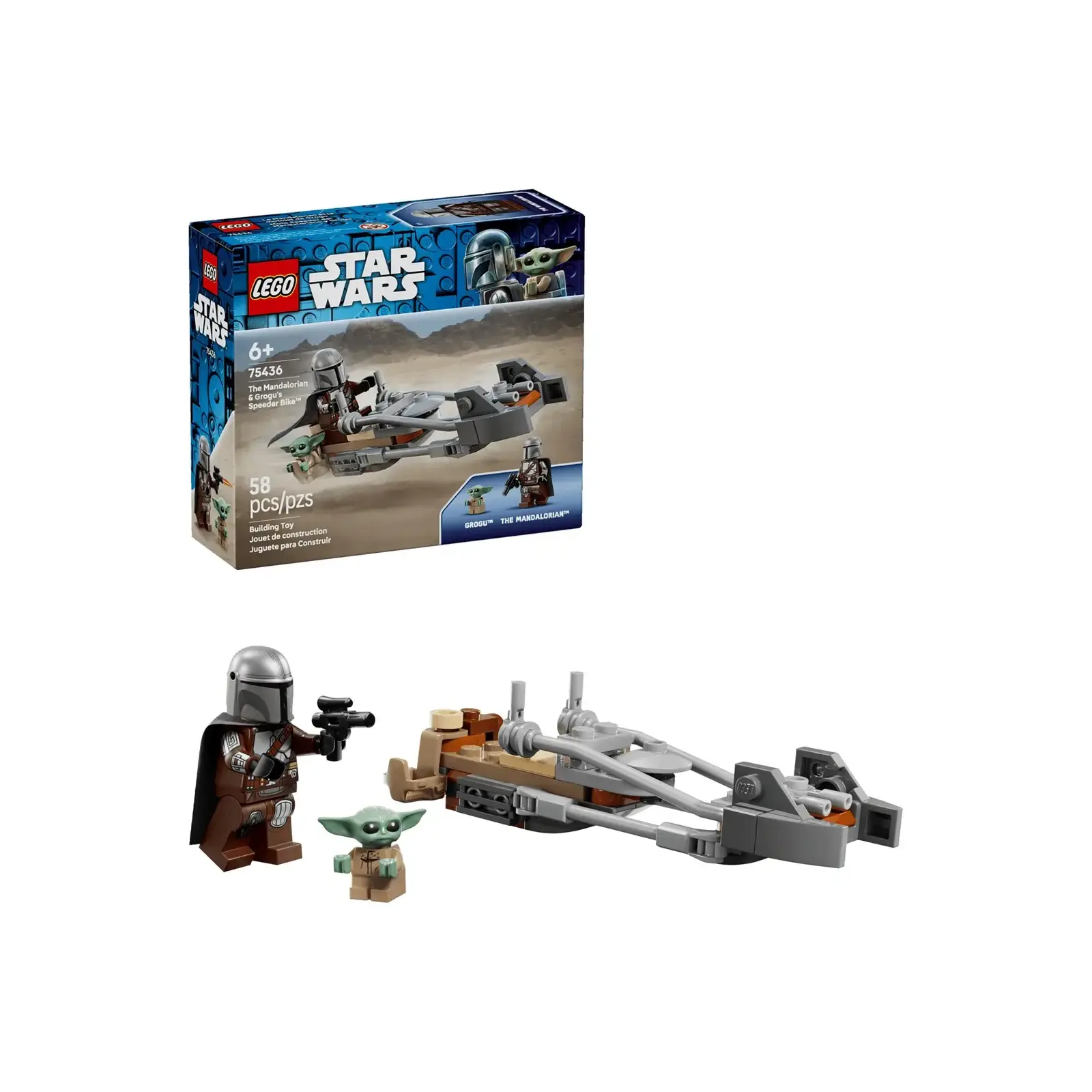 LEGO Star Wars 75436 Mandalorian & Grogu Speeder Bike | AiO.lv
