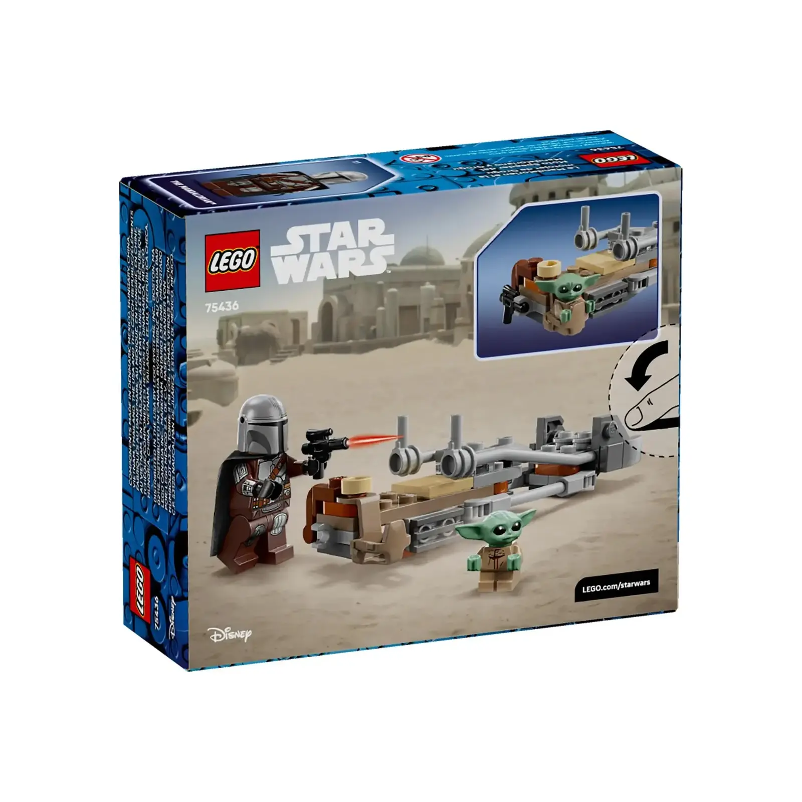 LEGO Star Wars 75436 Mandalorian & Grogu Speeder Bike | AiO.lv