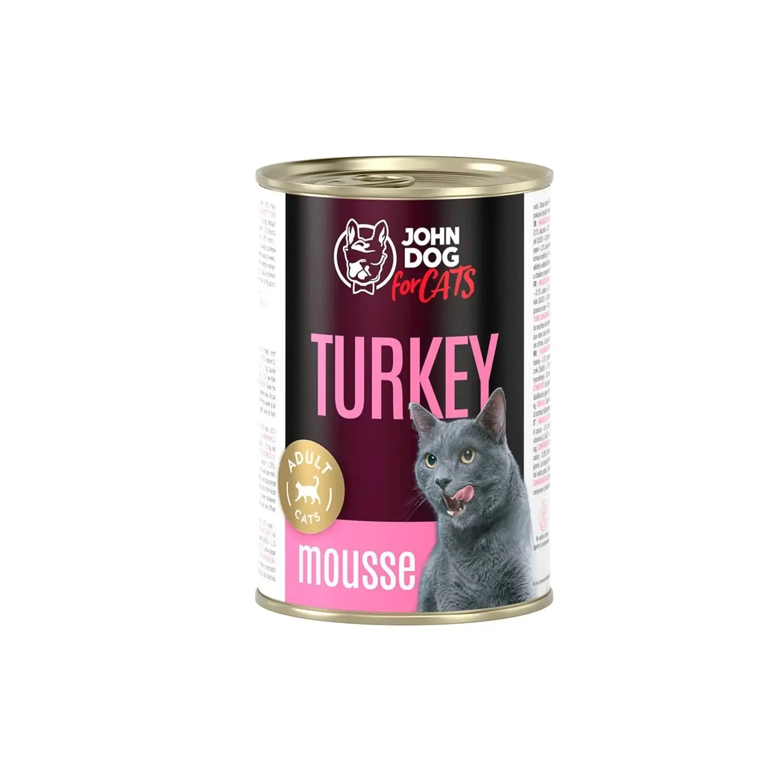 john dog JD for CATS DOROSŁY INDYK MUS — konservēta barība 400 g | AiO.lv