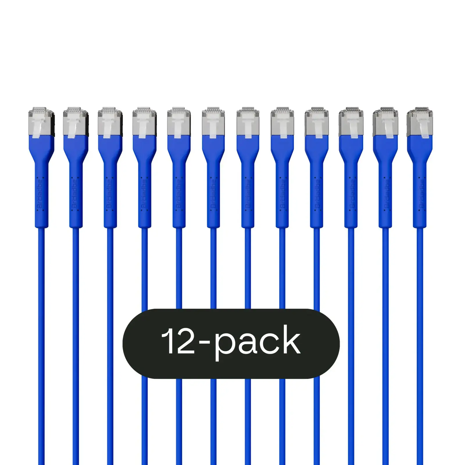 Patch cable Broadbe Slim 10G Blue 2m (12-pack) | AiO.lv