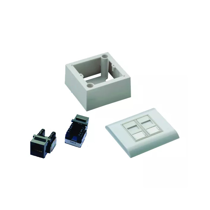 UTP Socket 2xRJ45 DATACOM Cat6 2371 | AiO.lv