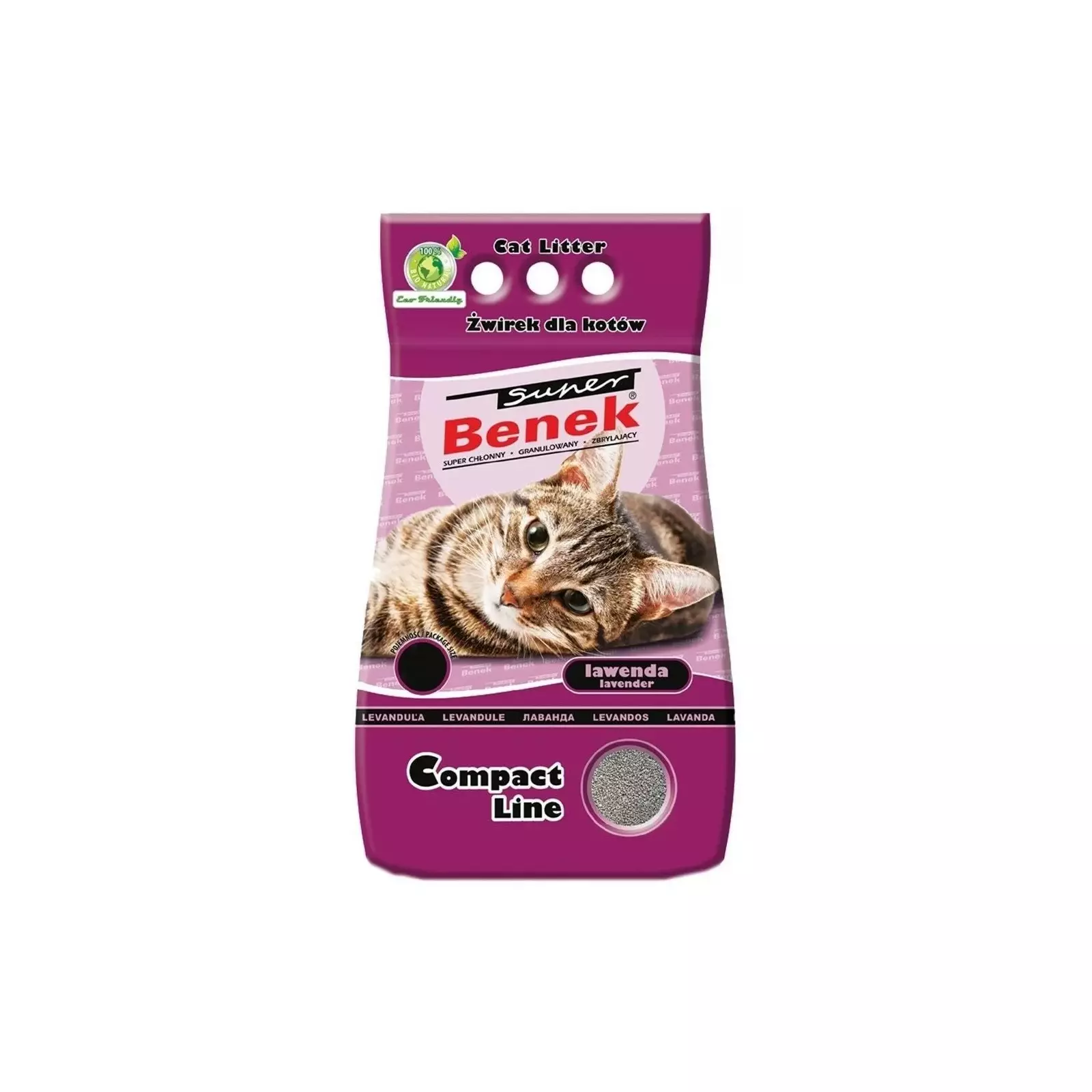 Clumping Cat Litter Super Benek Compact Lawenda 25 L | AiO.lv