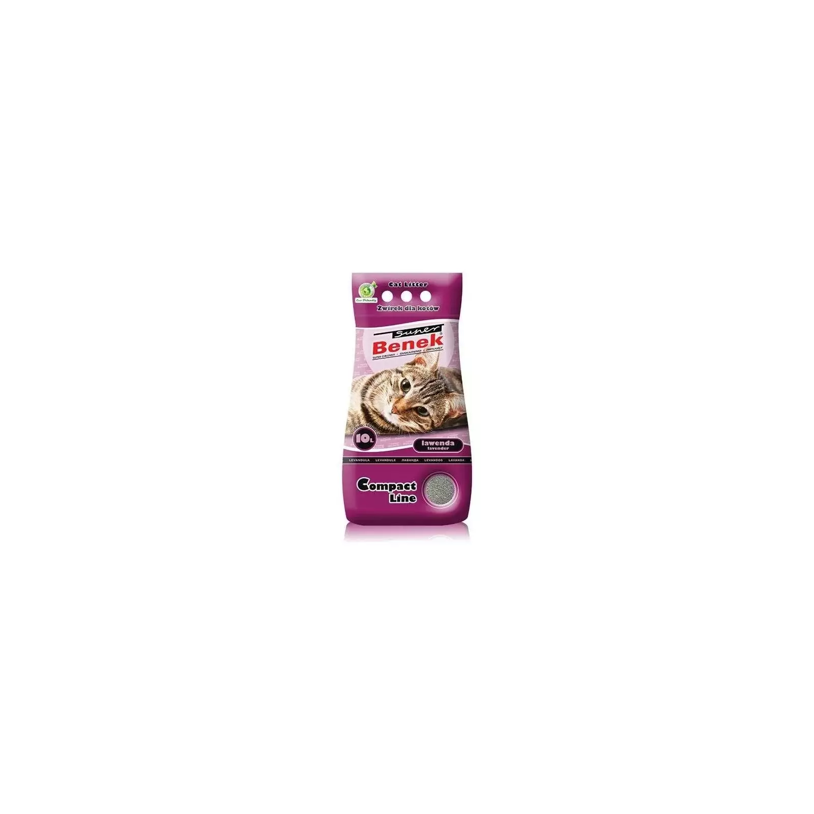 Cat litter super benek Certech Super Benek Compact Lavender 10 L | AiO.lv