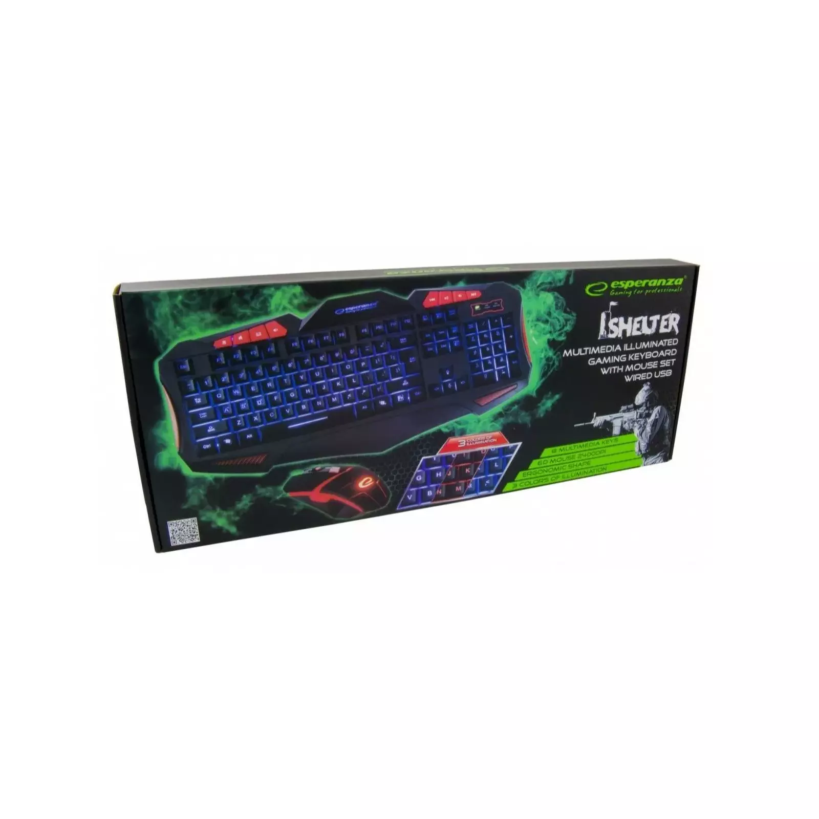 ESPERANZA EGK3000 MULTIMEDIA ILLUMINATED WIRED EGK3000 | AiO.lv