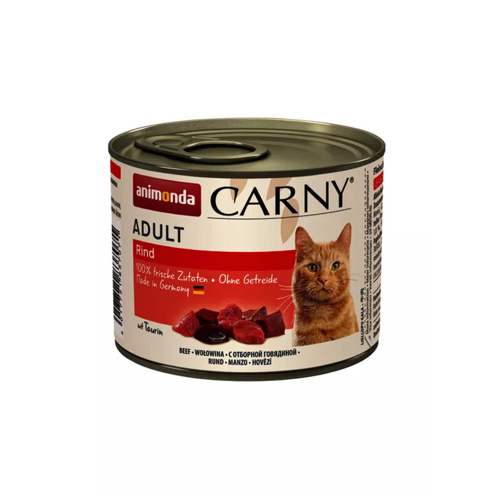 Wet cat food Animonda Carny 200 g — beef | AiO.lv