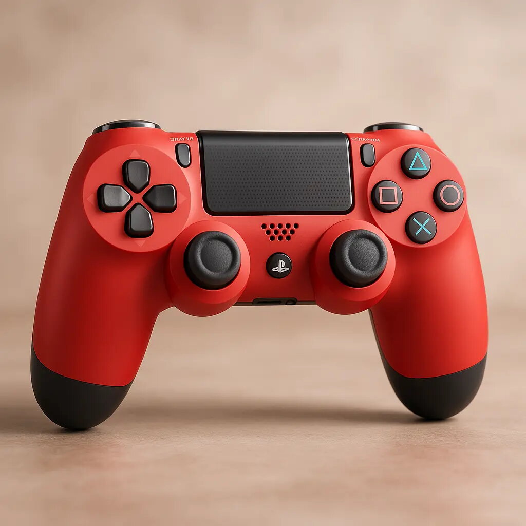Riff DualShock 4 v2 Red wireless game controller | AiO.lv