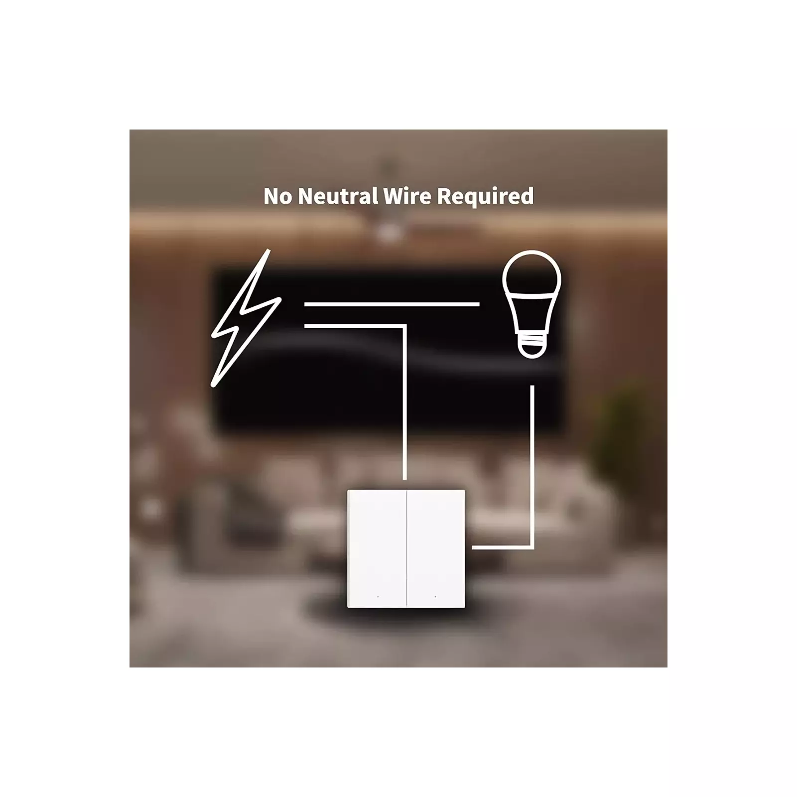 AQARA viedās mājas sienas slēdzis H1, bez neitrāla, dubultā svira (WS ...