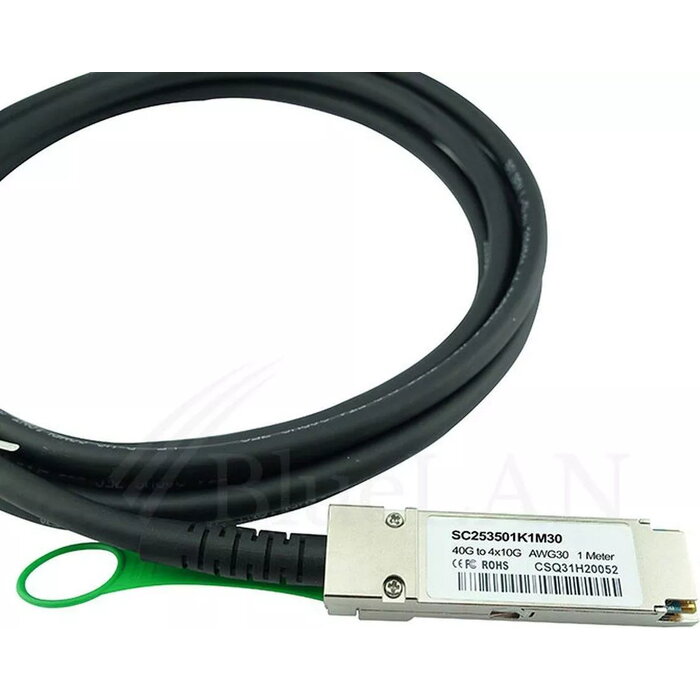 CBO QSFP to 4×SFP+ DAC cable QFX-QSFP-DACBO-5M-BL | AiO.lv