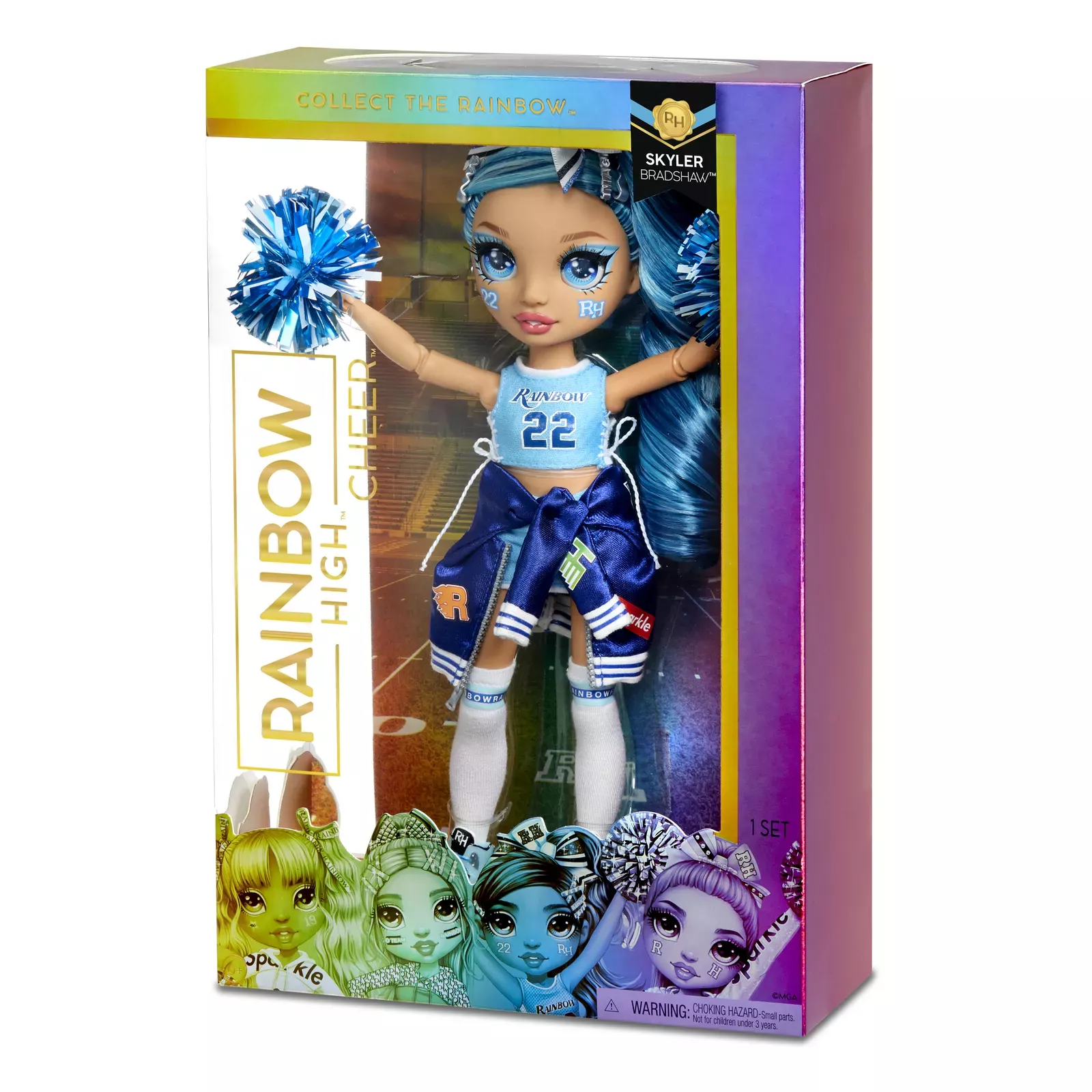 Rainbow High Cheer Doll- Skyler Bradshaw (Blue) 572077EUC | AiO.lv