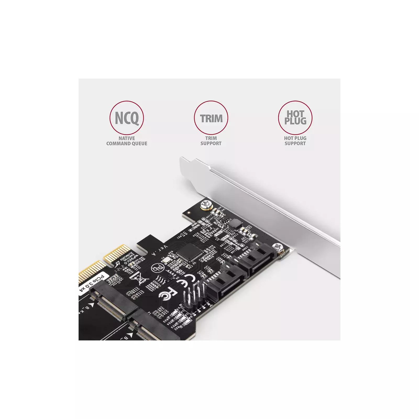 Axagon PCES-SA4M2 PCIe Controller 2x internal SATA 6G port+ M.2 B-key ...
