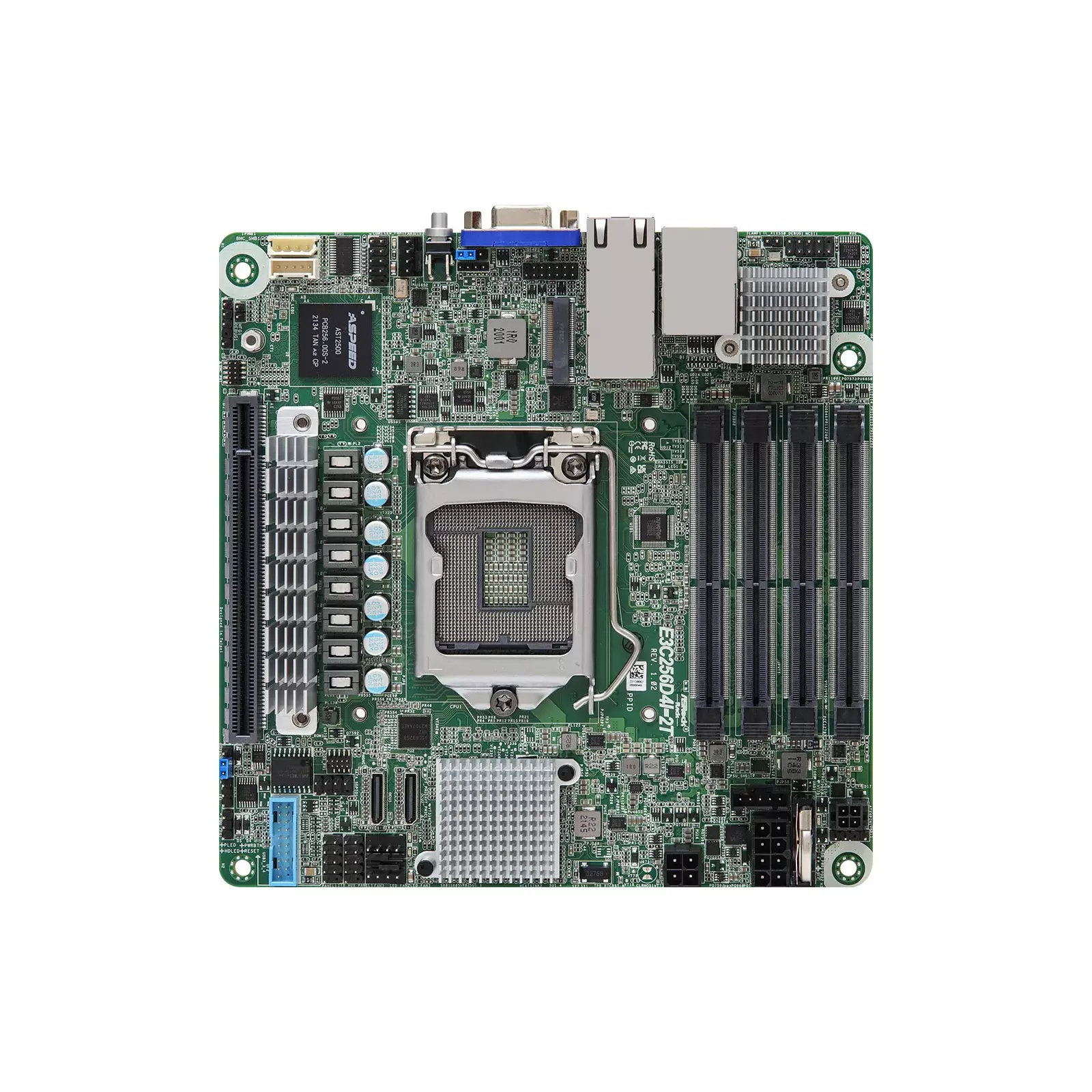 Mātesplate Asrock E3C256D4I-2T, E3C256D4I-2T | AiO.lv