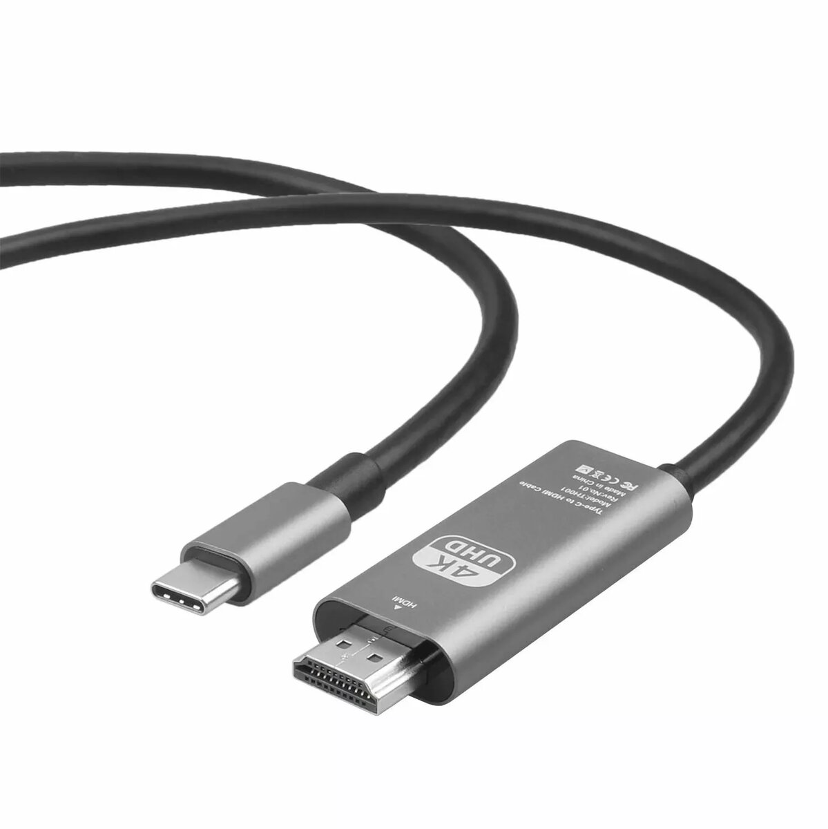 Кабель USB-C — HDMI RoGer RO-TH001-C-HDMI1.8 | AiO.lv